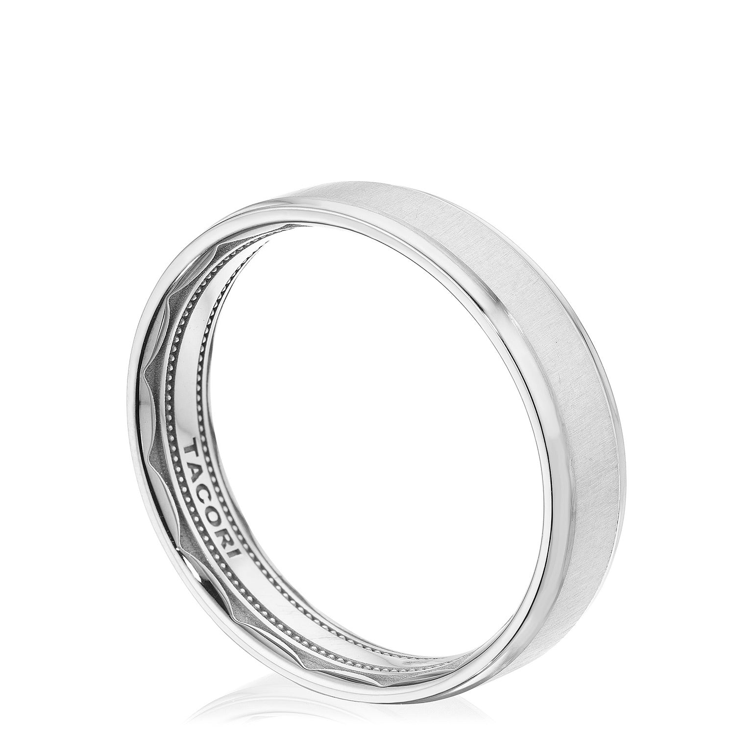 Classic Bevel Edge in Satin Finish Wedding Band – Mervis Diamond Importers